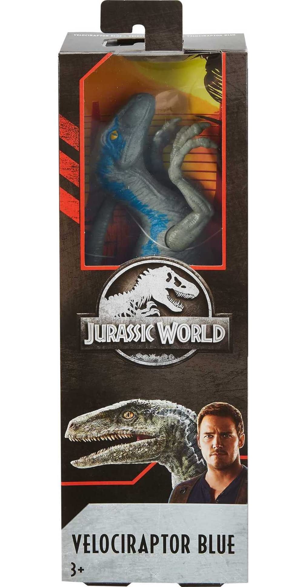 Mattel Jurassic World Toys Large Basic Velociraptor Blue