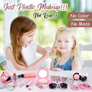 Play Purse Little Girls Toys - Fake Pretend Makeup for Toddlers with Girls Purse Pretend Play Girls Toys for 3 4 5 6 Year Old Toddler Purse Fake Kids Phone Birthday Gifts for Girls