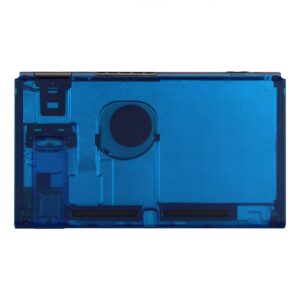 eXtremeRate Clear Blue Faceplate Backplate DIY Replacement Housing Shell Case for Nintendo Switch Console with Kickstand – JoyCon Console NOT Included