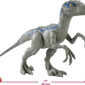 Mattel Jurassic World Toys Large Basic Velociraptor Blue