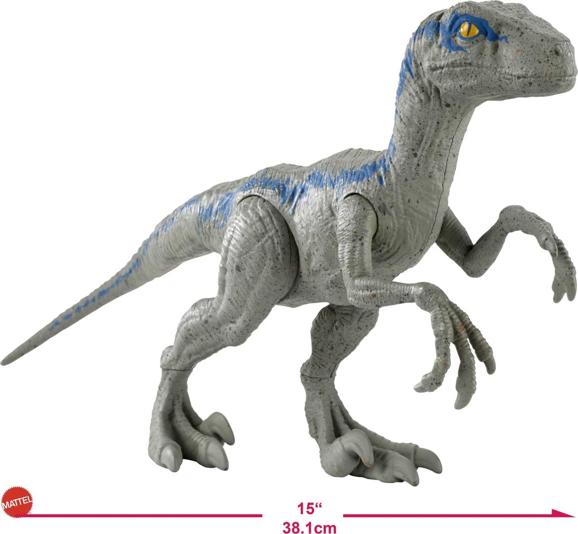 Mattel Jurassic World Toys Large Basic Velociraptor Blue