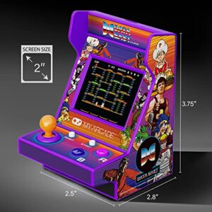 MY ARCADE Data East Hits Pico Player - Game for Kids and Adults, 3.75" Fully Playable Portable Tiny Arcade Machine with 108 Retro Games, 2" Screen Color Display, Battery Powered, Purple, Small