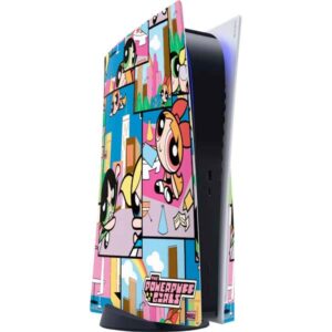 skinit decal gaming skin compatible with ps5 console - officially licensed warner bros powerpuff girls patches design