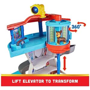 PAW Patrol Lookout Tower Playset with Toy Car Launcher, 2 Chase Action Figures, Chase’s Police Cruiser and Accessories, Kids Toys for Ages 3 and up