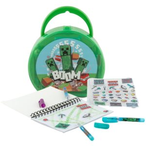 Minecraft Coloring & Sticker Activity Set for Kids with Travel Carrying Case