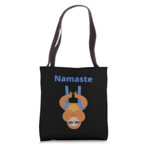 aerial fitness aerial yoga sloth for yoga teacher tote bag