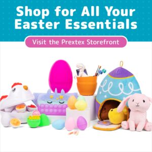 PREXTEX Easter Egg Stuffed Animals Plushie with Toy Accessories - Zip Up Small Toys with Storage | Kids Stuffed Animal Dolls, Baby Gift Bag, Party Favor, Birthday Gift Set | Baby Boy & Girl Age 3-5+