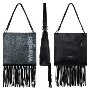 Wrangler Western Shoulder Bag Tooling Purses for Women with Crossbody Strap B2B-WG45G-918-BK