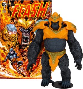 mcfarlane toys - dc direct - comic with mega figure - the flash - gorilla grodd