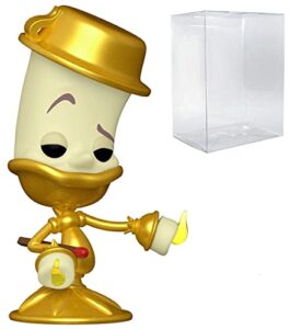 pop disney: beauty and the beast - lumiere funko vinyl figure (bundled with compatible box protector case), multicolor, 3.75 inches