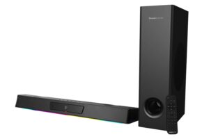 creative sound blaster katana v2x 5.1 multi-channel gaming soundbar with compact subwoofer, 180w peak power, ft tri-amplified 5-driver design, super x-fi technology, and rgb lighting