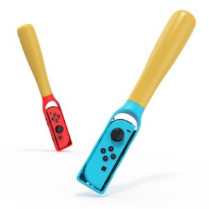 Baseball Bat Handle Grip, CODOGOY Baseball Stick Game Accessories Compatible with Nintendo Switch OLED/ Nintendo Switch, Small Handle Somatosensory Baseball Grip NS Left & Right Handle（2PCS）