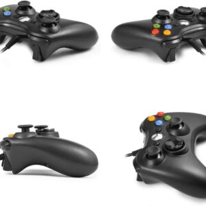 Rzzhgzq 2PACK Wired Controller for Xbox 360 Controller PC Windows 10/8/7 Controller Gamepad Joystick for Xbox 360&360Slim (Black+White)