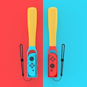 Baseball Bat Handle Grip, CODOGOY Baseball Stick Game Accessories Compatible with Nintendo Switch OLED/ Nintendo Switch, Small Handle Somatosensory Baseball Grip NS Left & Right Handle（2PCS）