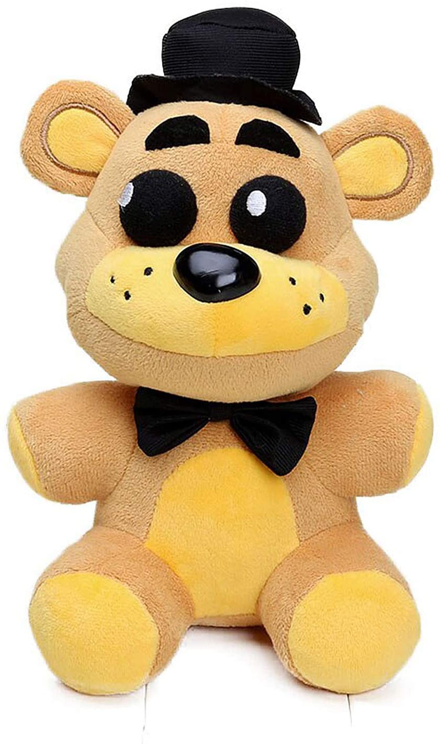 KEOGAU Golden Freddy Black Hat ( in Stock US) - Five Nights Freddy's - Fazbear Collectible Figure - F-N-A-F Nightmare Plush (Golden Bear ) 7''/Toy, Golden Bear Black Hat