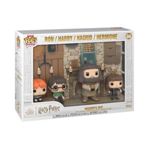 funko pop! moments deluxe: harry potter - hagrid's hut, ron, harry, hagrid, hermione