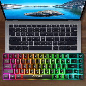 60% Gaming LED Keyboard RGB 68 Keys Layout Wired Keypad with 10 Preset Effects Mechanical Switch Feel Compatible with PC Mac Linux Xbox one PS4 PS5