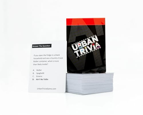 Urban Trivia Game Party Pack Bundle. Multi-Generational Black Card Game. Movies, TV, Growing Up Black + Music Trivia. Black Party Game Fun for Adults & Families.