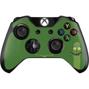 skinit decal gaming skin compatible with xbox one controller - officially licensed warner bros pickle rick design