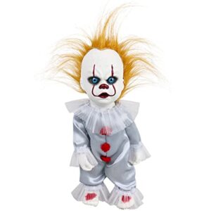 style on fleek clown plush doll horror movie stuffed toy figure scary terror halloween plushies gifts for kid children 5.9' birthday