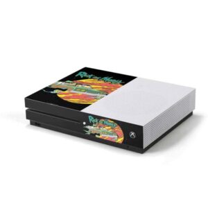 skinit decal gaming skin compatible with xbox one s console - officially licensed warner bros rick and morty family wagon design