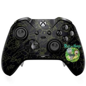 skinit decal gaming skin compatible with xbox one elite controller - officially licensed warner bros rick and morty portal travel design