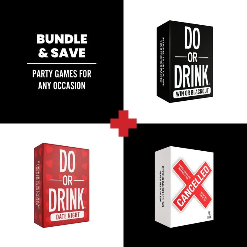 Do or Drink Team Wars - Drinking Games for Game Night, Girls Night, and More - Adult Games with Cups, Ping Pong Balls, Dice, Ropes, and More - Fun Party Games