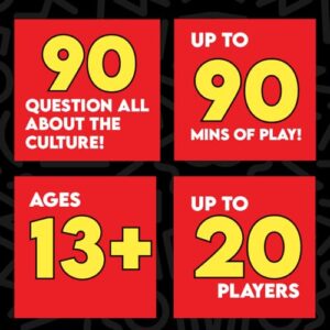 Urban Trivia Game Party Pack Bundle. Multi-Generational Black Card Game. Movies, TV, Growing Up Black + Music Trivia. Black Party Game Fun for Adults & Families.