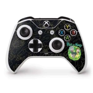 skinit decal gaming skin compatible with xbox one s controller - officially licensed warner bros rick and morty portal travel design