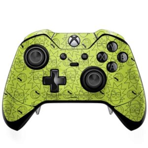 skinit decal gaming skin compatible with xbox one elite controller - officially licensed warner bros rick and morty all over print design