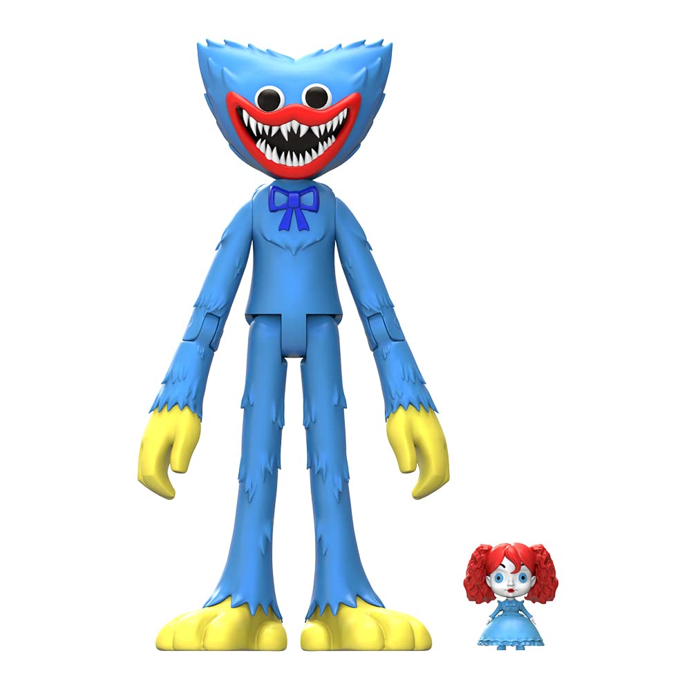 Poppy Playtime Scary Huggy Wuggy Action Figure (5'' Posable Figure, Series 1) [Officially Licensed], Blue