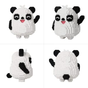 Larcele Animal Series Micro Building Blocks Animal Set, DIY Mini 3D Building Toy Bricks,1628 Pieces KLJM-07 (Panda)