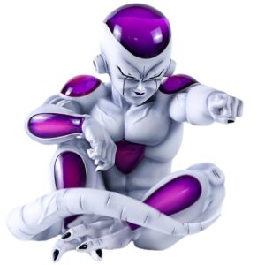 reozign frieza figure, dbz figures 13cm/5.1inch frieza action figure sitting position statue collectible figurines model toy anime gifts