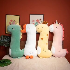 PEACH CAT Cute Long Giraffe Plush Pillow Kawaii Giraffe Stuffed Animal for Girls and Boys Yellow 35.4"