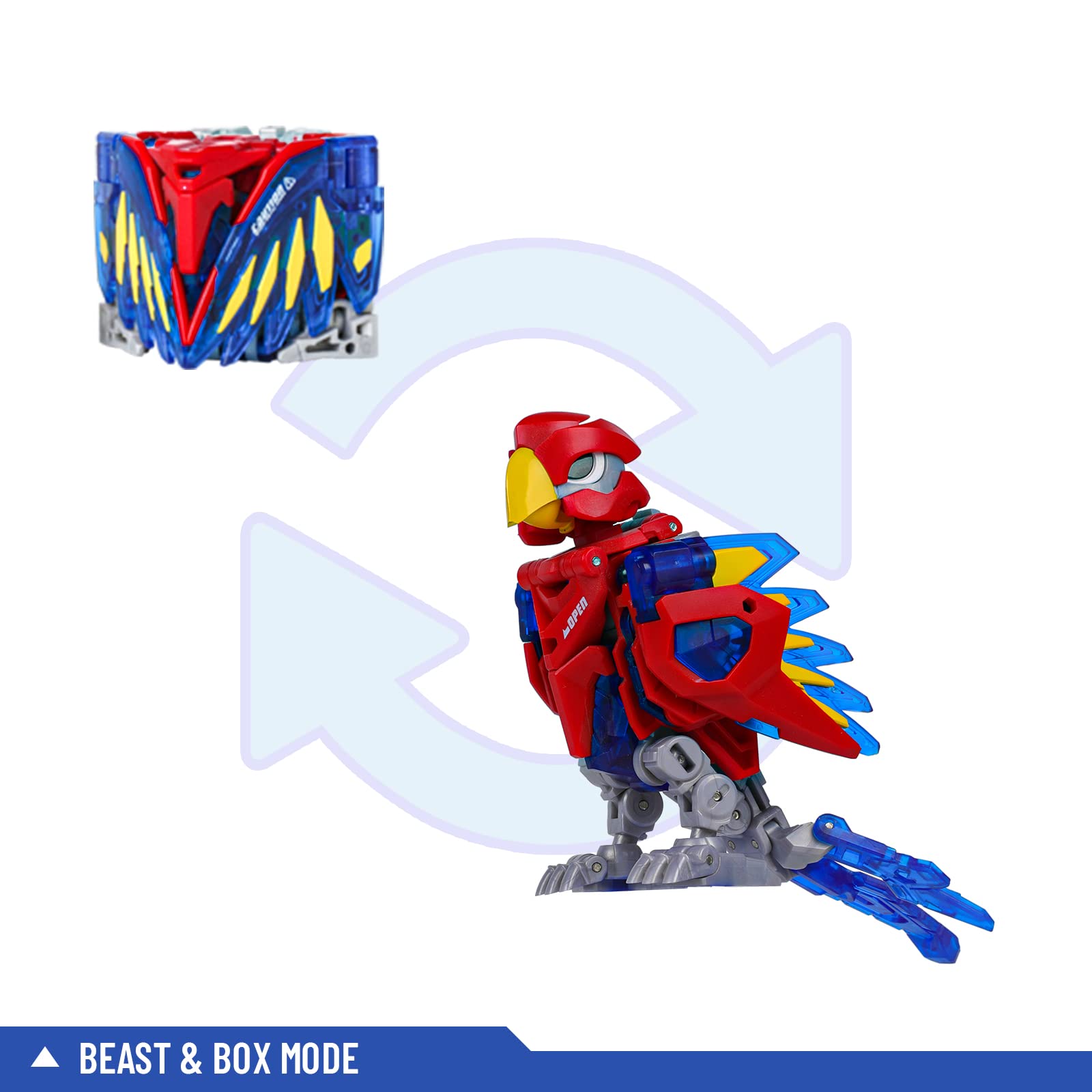 52TOYS BeastBox ECHOBLASTER Deformation Toys Action Figure, Converting Toys Deforms in Mecha and Cube, Perfect Birthday Party Gift for Teens and Adults