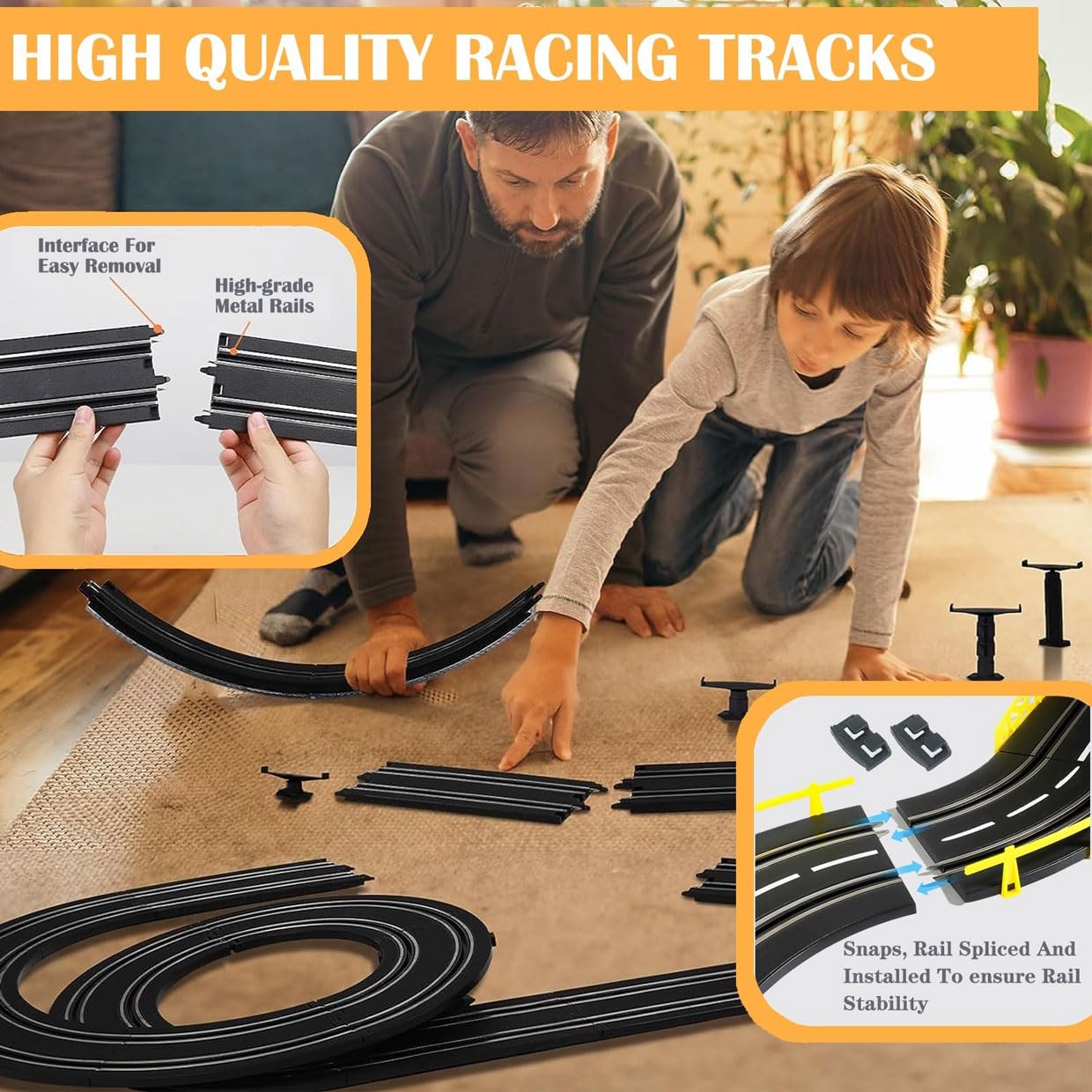 Slot Car Race Track Sets ，Puzzle Racer Kids Car Track Set ， Flexible Race Track for Kids ，Electric Race Car Track Set, Race Track, Race Car Track, Slot Cars Race Tracks & Accessories Gifts