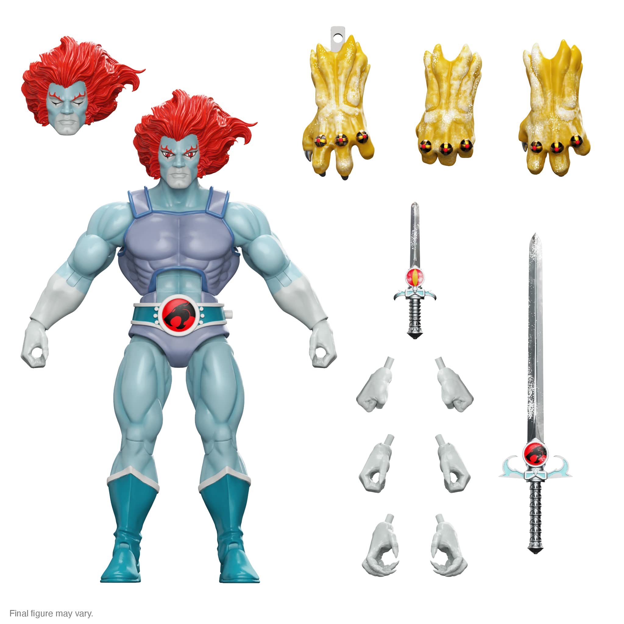 Super7 ULTIMATES! Thundercats Lion-O (Hook Mountain Ice) - 7" Thundercats Action Figure with Accessories Classic Cartoon Collectibles and Retro Toys