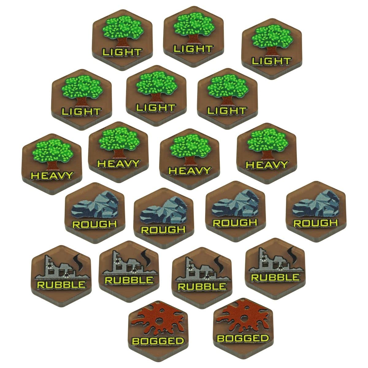 LITKO Premium Printed Mecha Battlefield Terrain Tokens | Compatible with BattleTech | Set of 10 (Variety Pack)