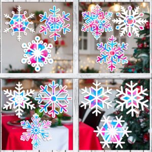 36 pieces snowflakes paper suncatcher paper cuts set snowflakes party decoration glass decoration diy window art children crafts party gifts