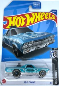 hot wheels 2022 - '68 el camino - hw rod squad 3/5 [teal] 196/250