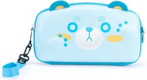 geekshare cute bear carry case compatible with nintendo switch/switch oled - portable hardshell slim travel carrying case fit switch console & game accessories