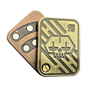 New Decompression Metal Poker Fidget_Slider，Manually Rotate Adult Office Decompression Toys to Relieve Pressure, Tabletop Toys for Adults, (Copper Skeleton)