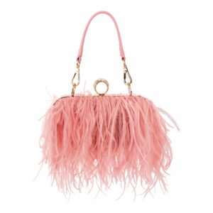 lupbok clutch purse for women feather clutch evening bags shoulder crossbody bag wedding party handbag,pink