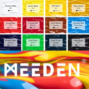 MEEDEN Acrylic Paint Set for Kids, 12 Colors Artist Grade Paint Tubes, Heavy Body, Rich Pigments, Non-Toxic Paints-96 Tubes (0.4 oz, 12 ml)