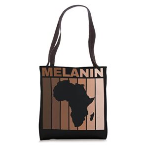 black history month african american pride melanin tote bag