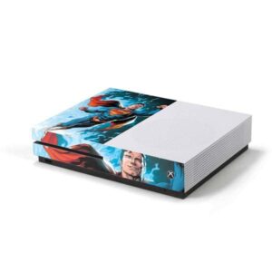 skinit decal gaming skin compatible with xbox one s console - officially licensed warner bros illustrated superman design