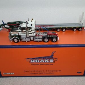 Drake for Kenworth T909 Prime Mover with 4x8 Swingwing Trailer - Membreys Limited Edition 1/50 DIECAST Truck Pre-Built Model