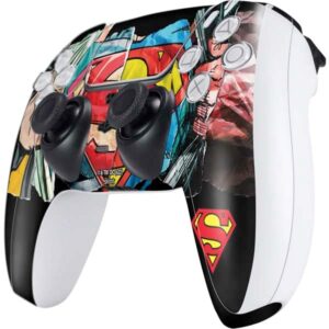 Skinit Decal Gaming Skin Compatible with PS5 Controller - Officially Licensed DC Comics Superman Shield Design