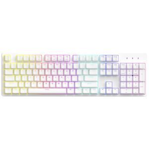 irok fe87/104 rgb mechanical keyboard, hot swappable gaming keyboard, customizable backlit, magnet upper cover type-c wired keyboard for mac windows-white/brown switch