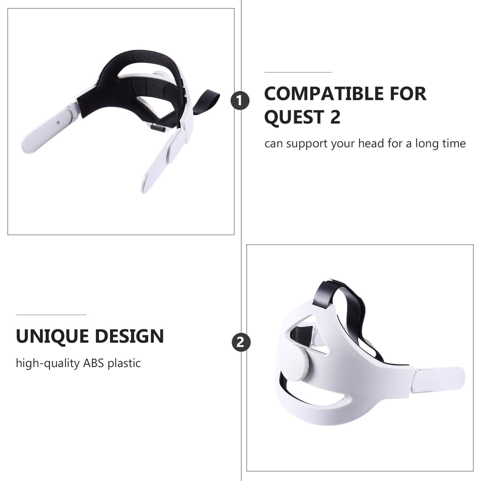 2pcs Headband Non-Slip Strap Reduce Pressure Strap Strap Strap for Vr Headset Adjustable Comfortable Strap Cushion Vr Headset Accessories